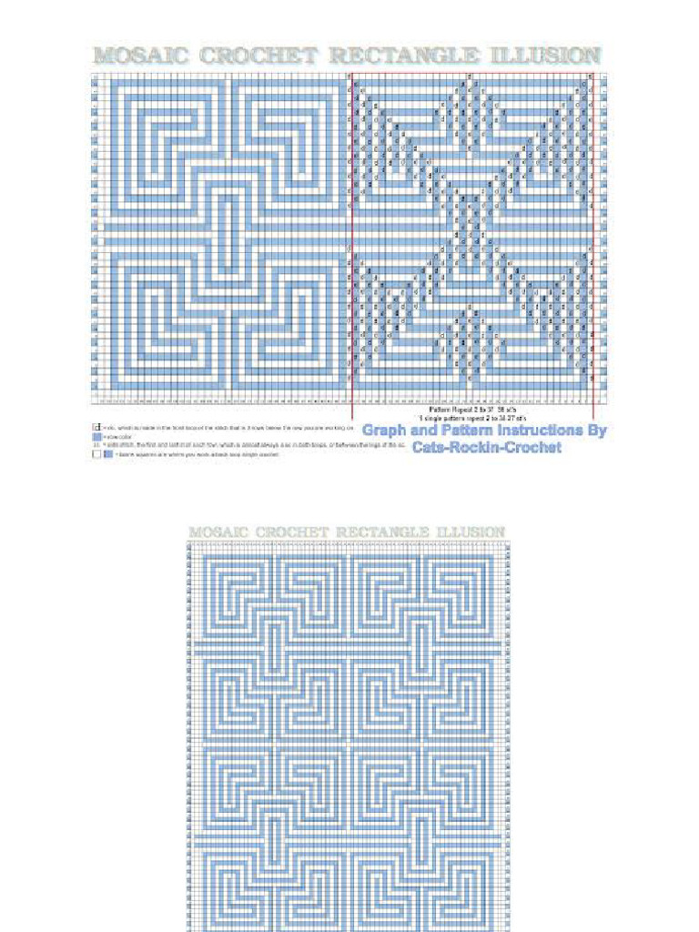 Mosaic Crochet Rectangle Illusion | PDF