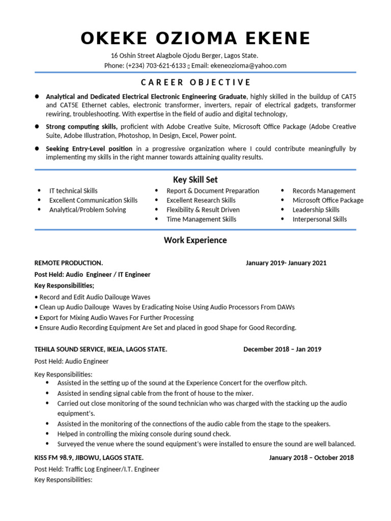 My CV Updated Sound | PDF