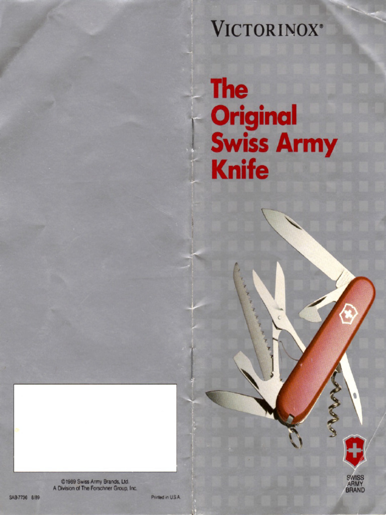Victorinox - 1989 Swiss Army Brands Catalog | PDF