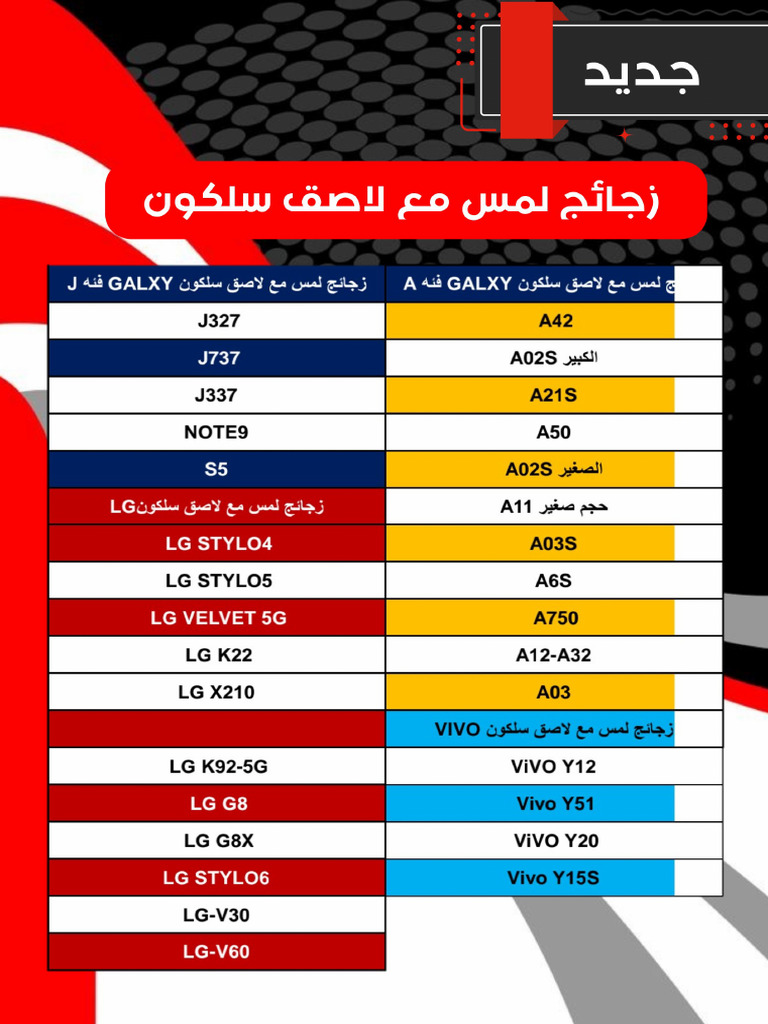 زجايج لمس مع لاصق سلكون... | PDF