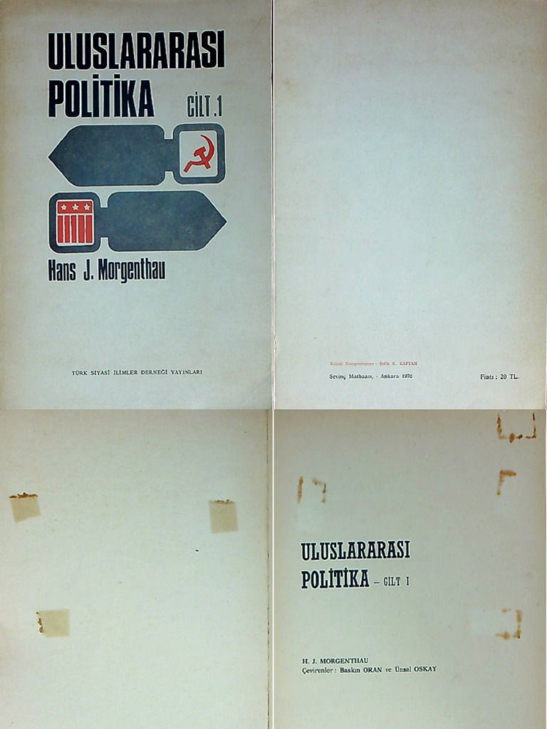 Hans J. Morgenthau Uluslararasi Politika 1. Cilt | PDF