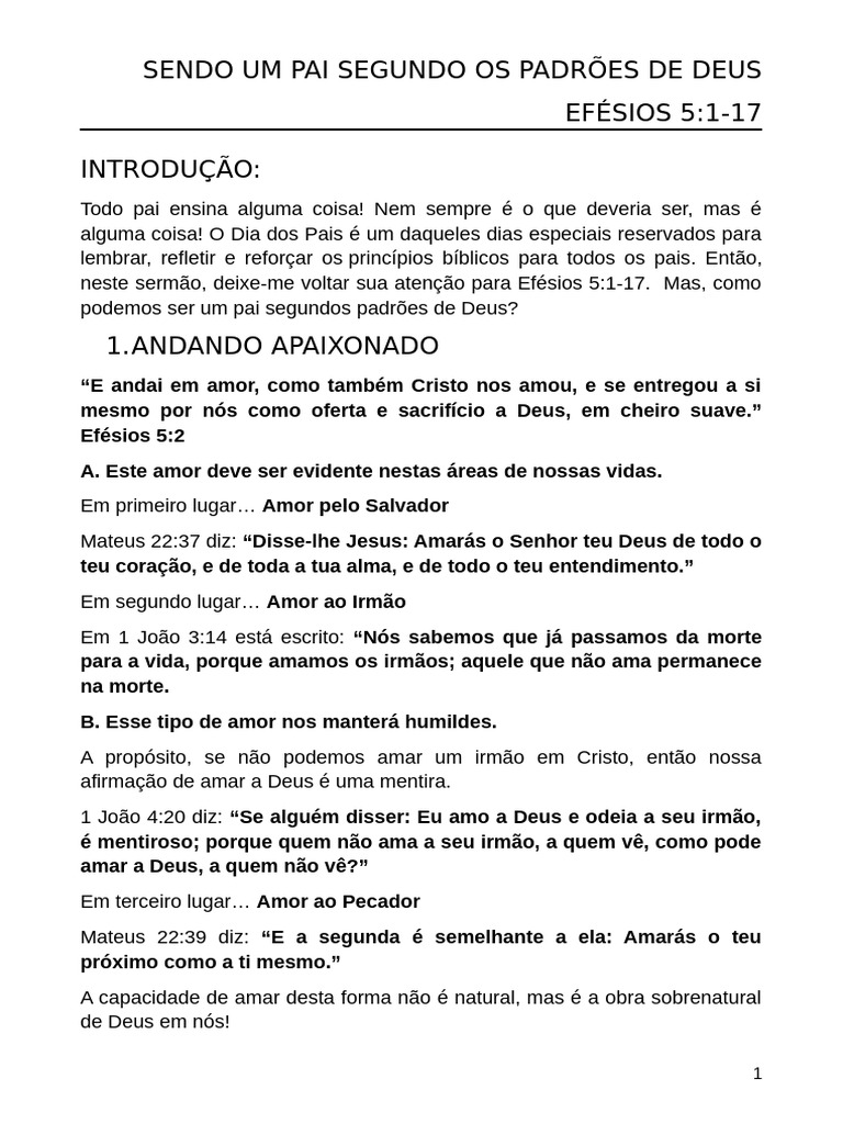 Sendo Um Pai Segundo Os Padrões de Deus | PDF