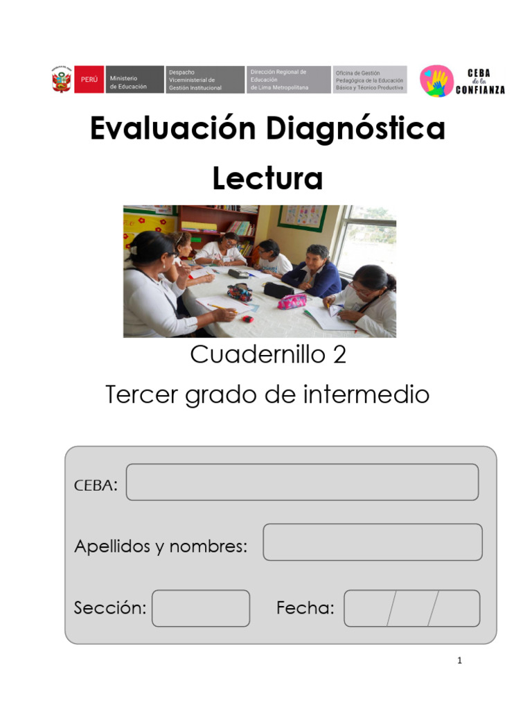 3RO-Intermedio-prueba-Lectura-Cuadernillo 2 | PDF