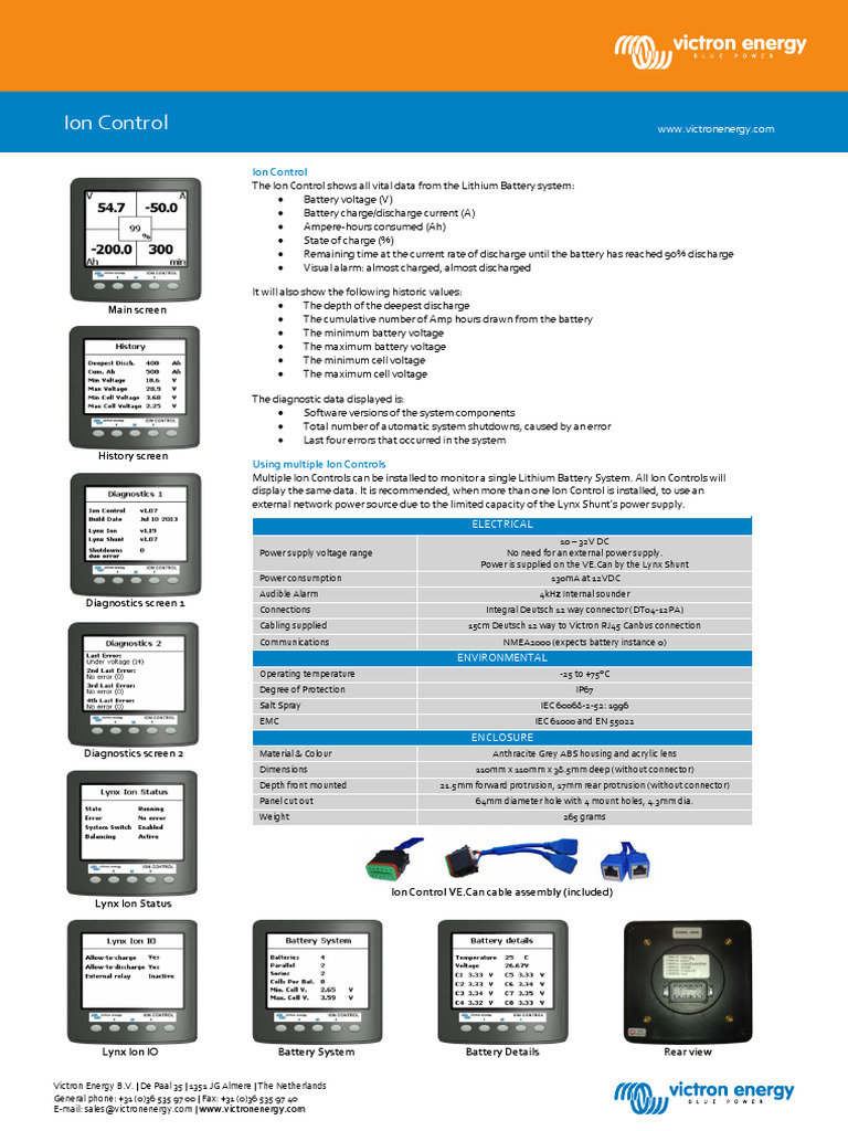 Datasheet Ion Control en | PDF