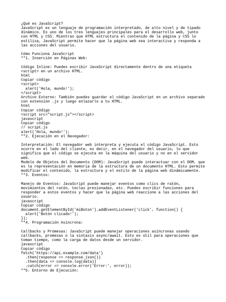 Conceptos Basicos de Java Script | PDF