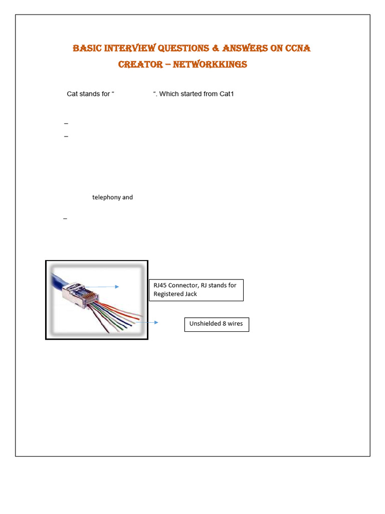 Basic Interview Questions CCNA | PDF