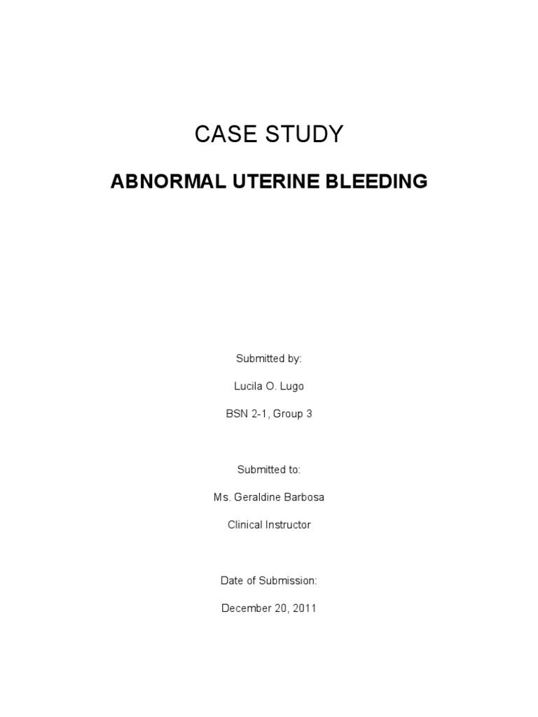 Case Study (Aub) | PDF | Luteinizing Hormone | Menstrual Cycle