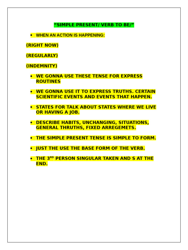 Simple Present | PDF