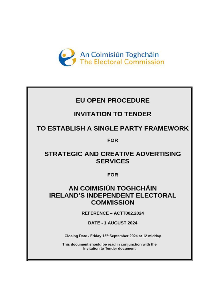 Tender Response Document - Creative Advertising For An ...