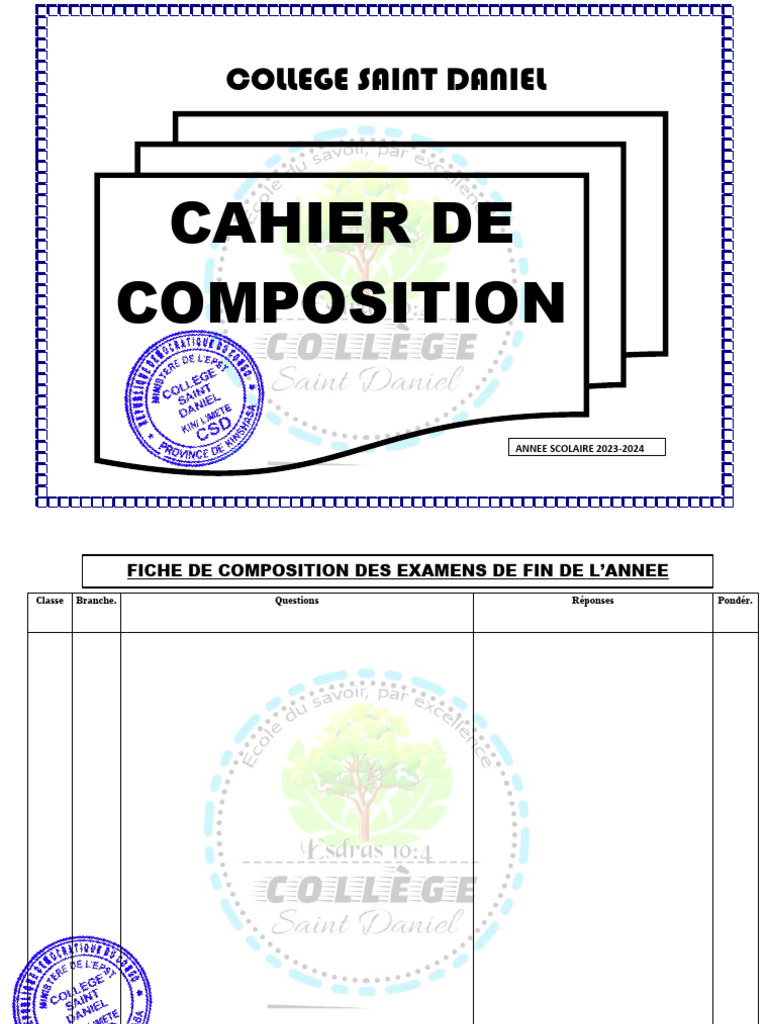 Fiches de Composition Examens | PDF