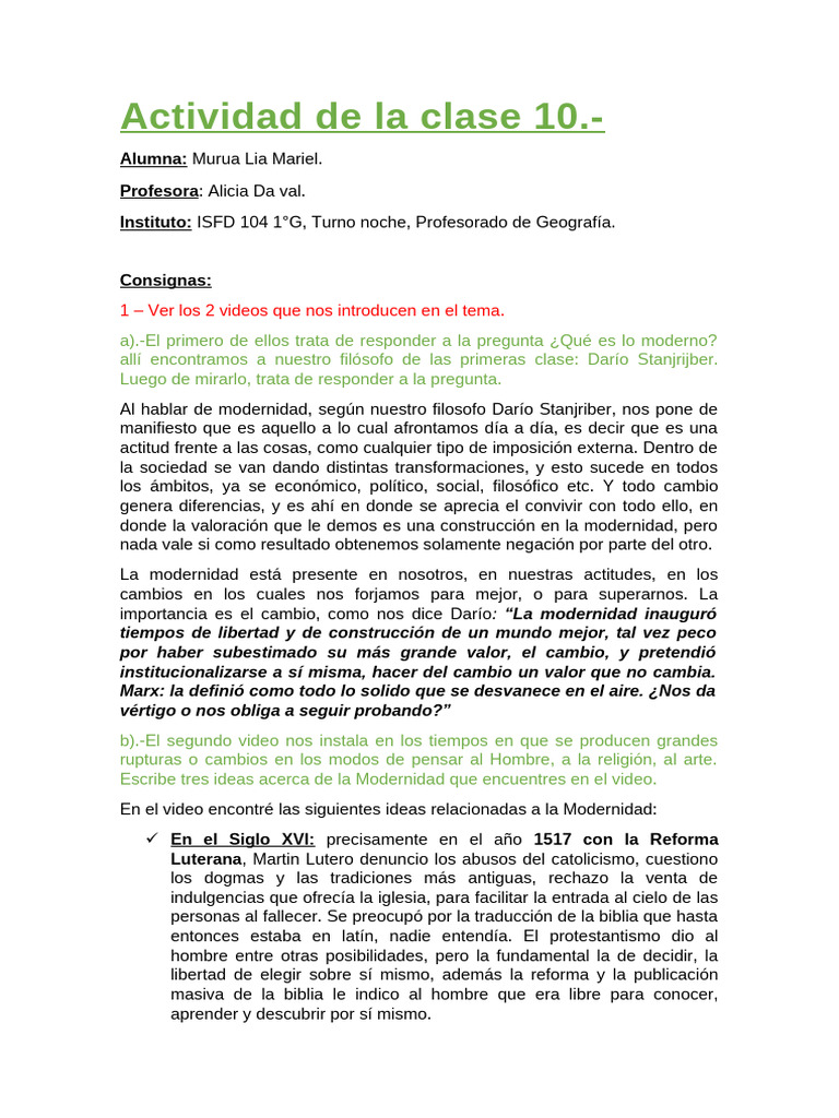 actividad clase 10 | PDF