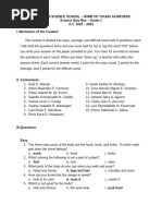 Science Grade 2 Quiz Bee | PDF