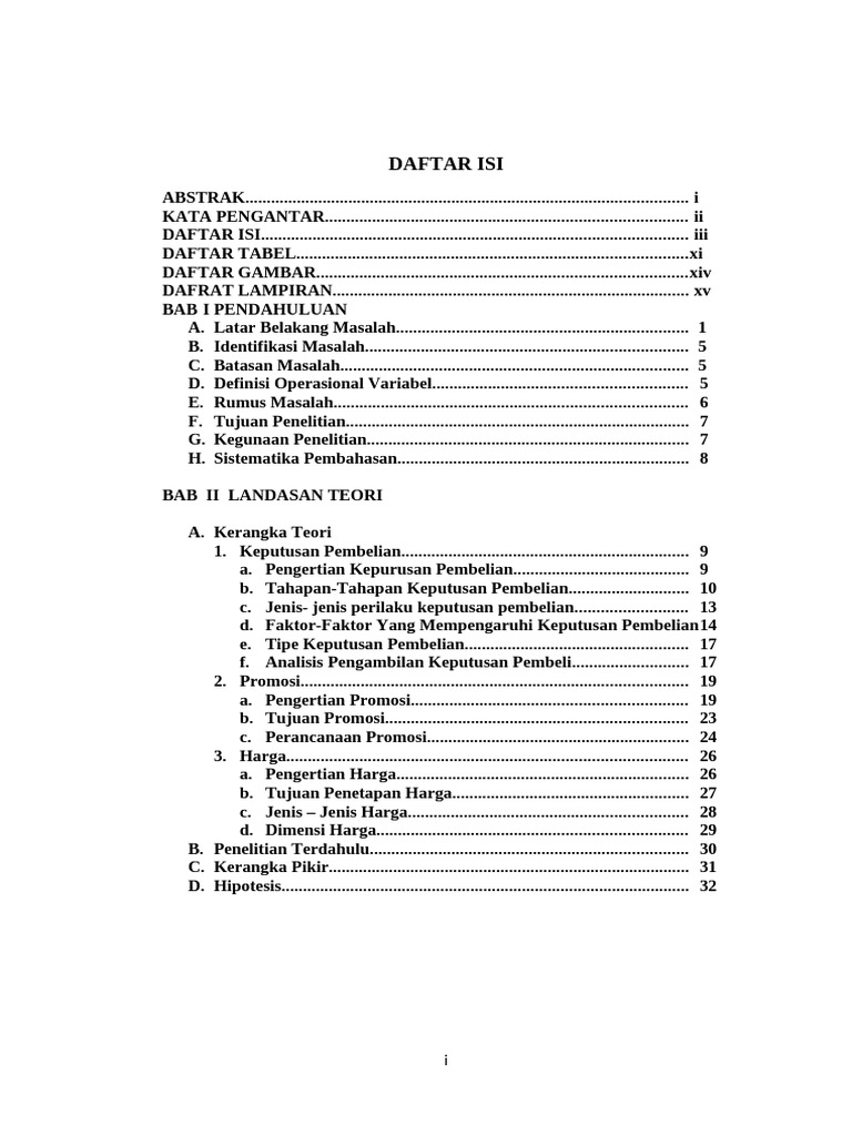 Daftar Isi Final | PDF