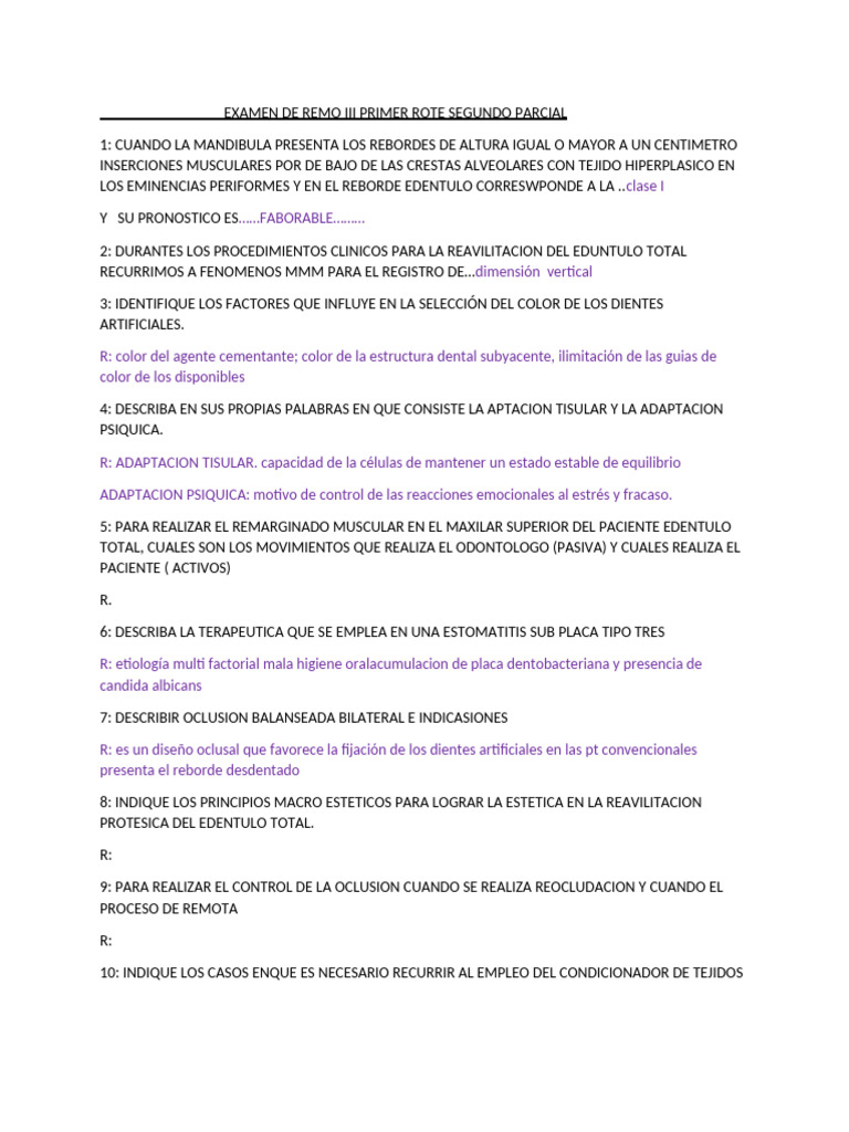 Examen Remo III Segundño Parcial | PDF