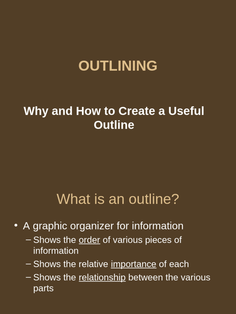 OUTLINING | PDF