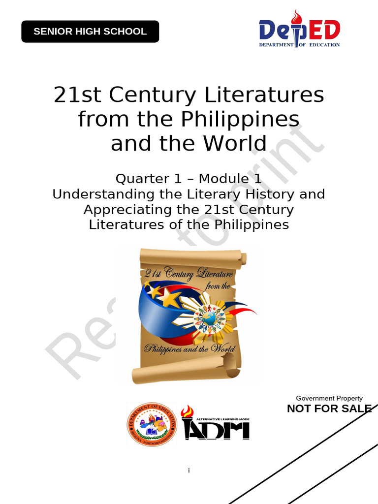 21st Century Literatures Quarter 1 Module 1 Version 5 | PDF