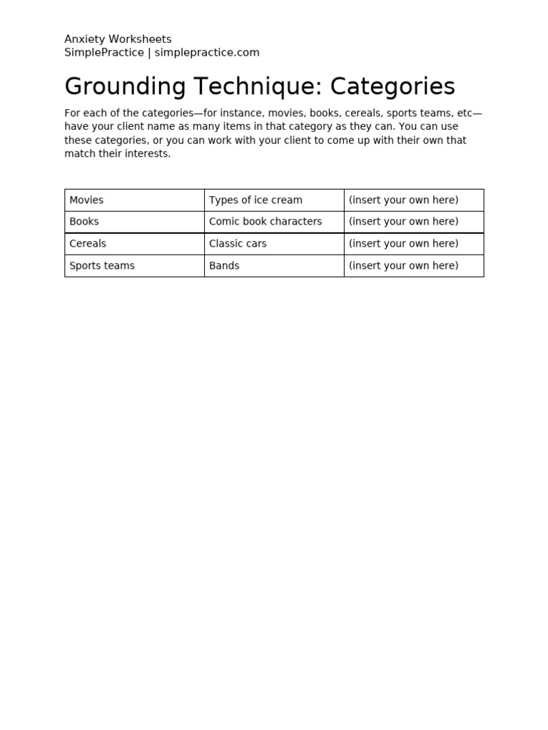 Grounding Technique - Categories | PDF