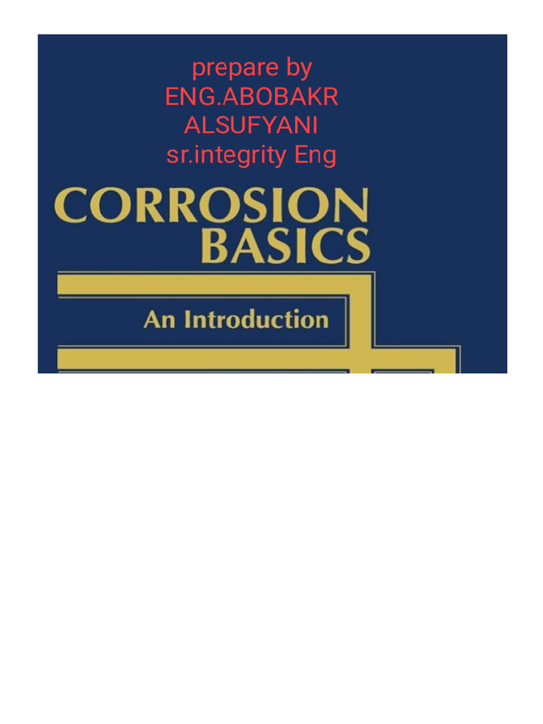 Corrosion Basics An Introduction Pdf