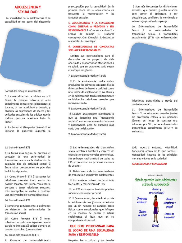 Triptico-Adolescencia-y-Sexualidad DPCC | PDF
