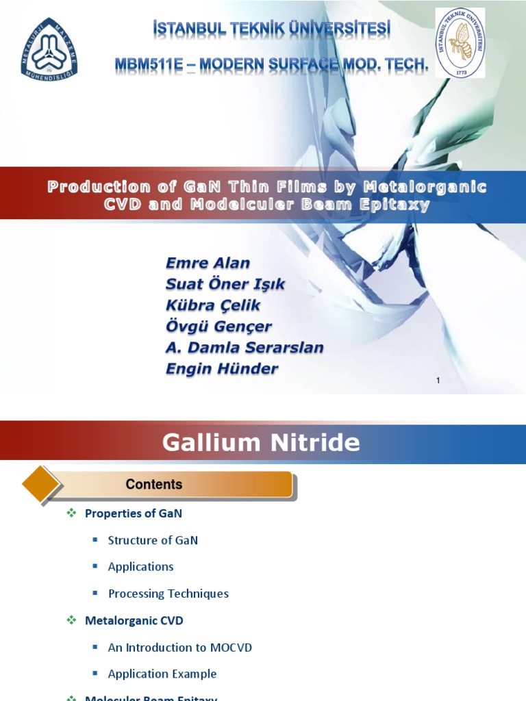 GaN MOCVD-MBE | PDF | Epitaxy | Thin Film