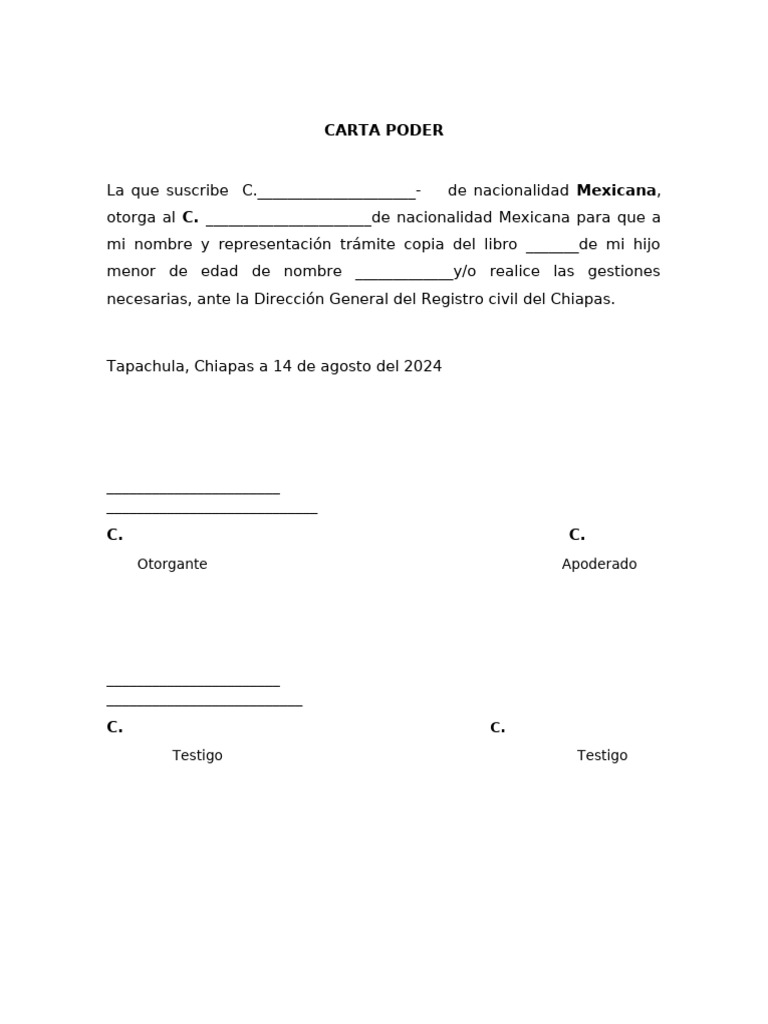 Carta Poder | PDF