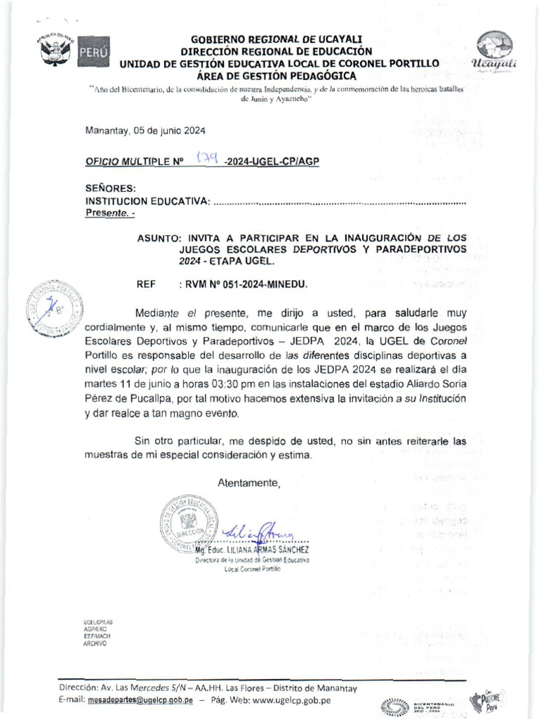 Oficio Multiple 179 | PDF