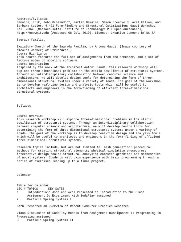 Form-Finding and Structural Optimization Abstract | PDF