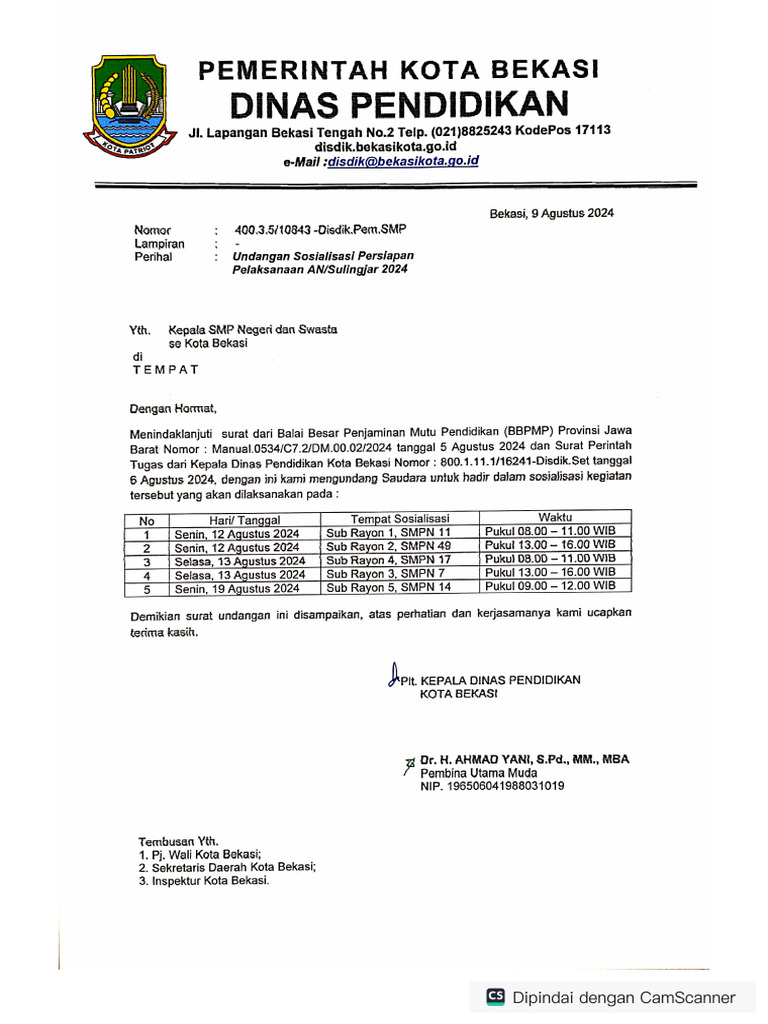 Undangan Sosis AN Sulingjar 2024 | PDF