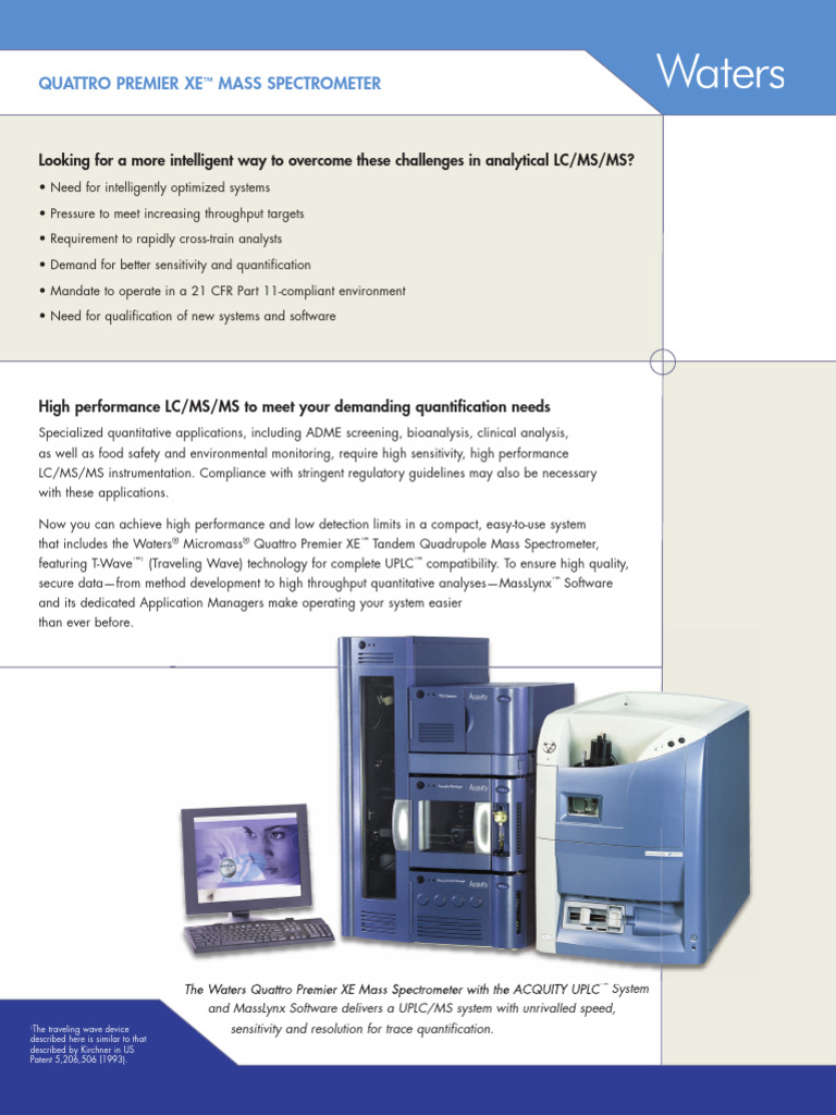 CGMP/GLP Compliance: Quattro Premier Xe Mass Spectrometer | PDF