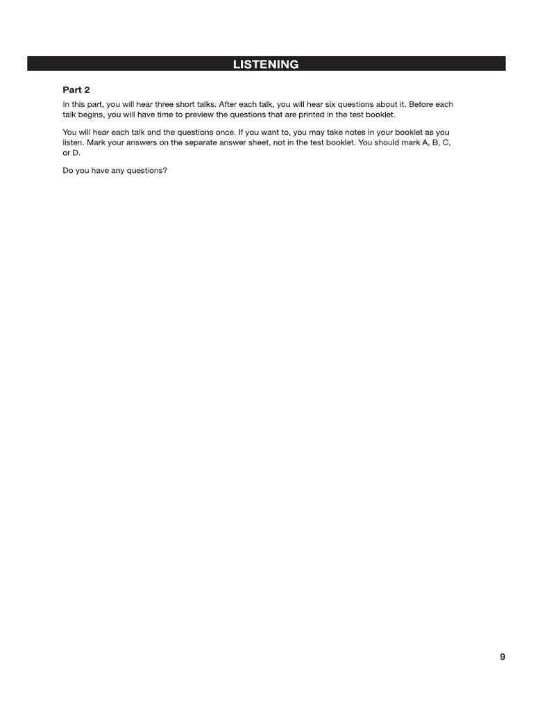 Listening Part 2 | PDF