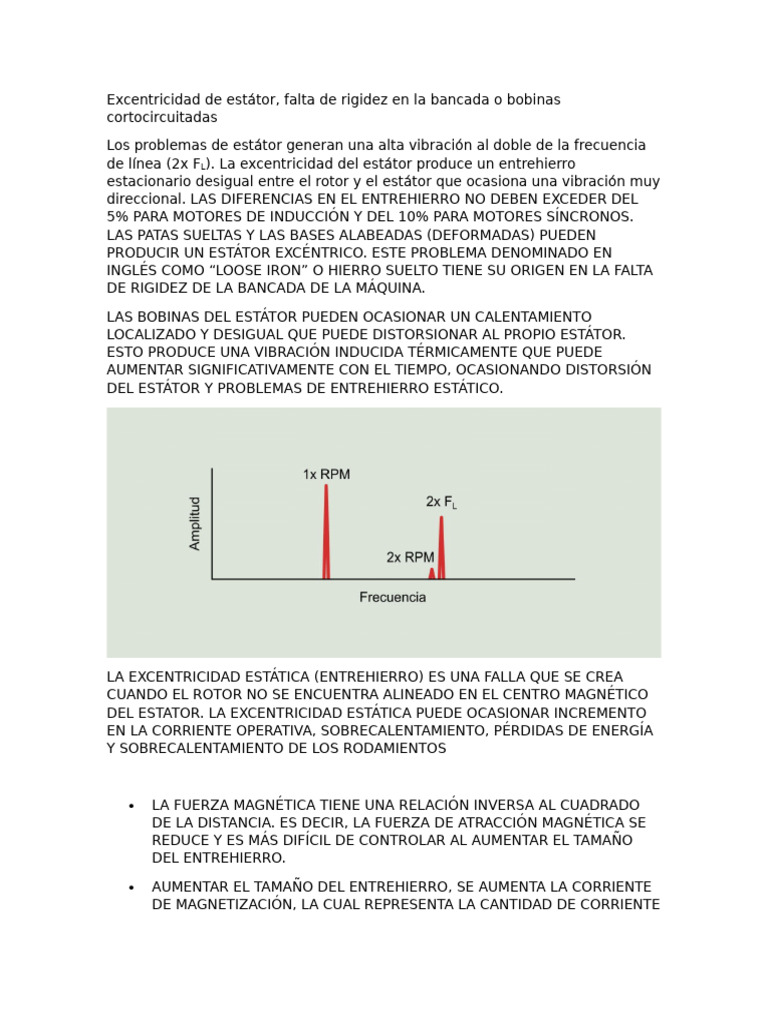 Excentricidad y diagnóstico en motores | PDF | Generador eléctrico ...