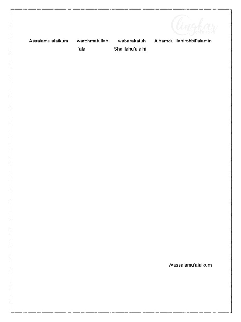 Kata Sambutan Kirab Akad CPP Wedd Nanda & Manda | PDF