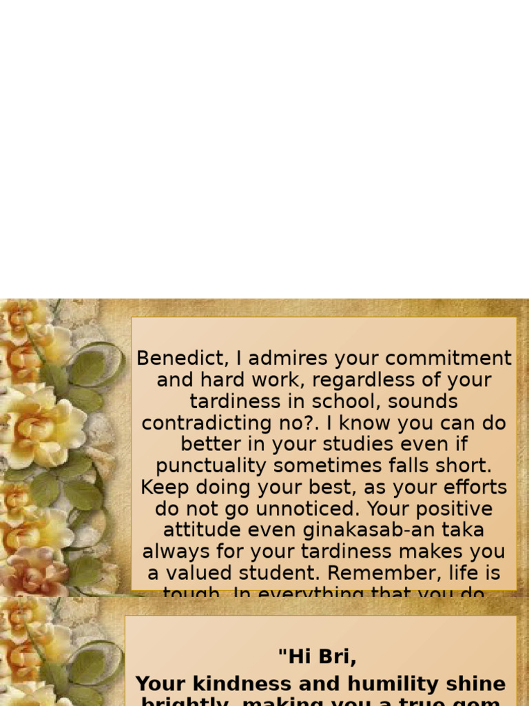 Letter To Students | PDF
