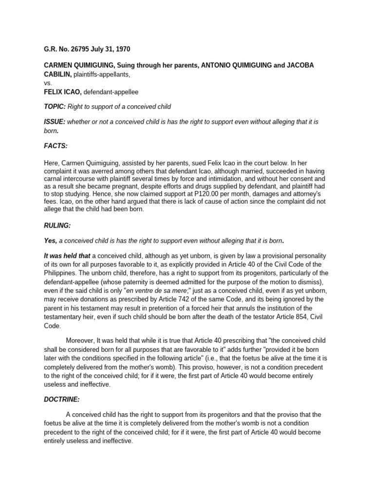 Quimiging vs. Icao Digested | PDF | Will And Testament | Public Law