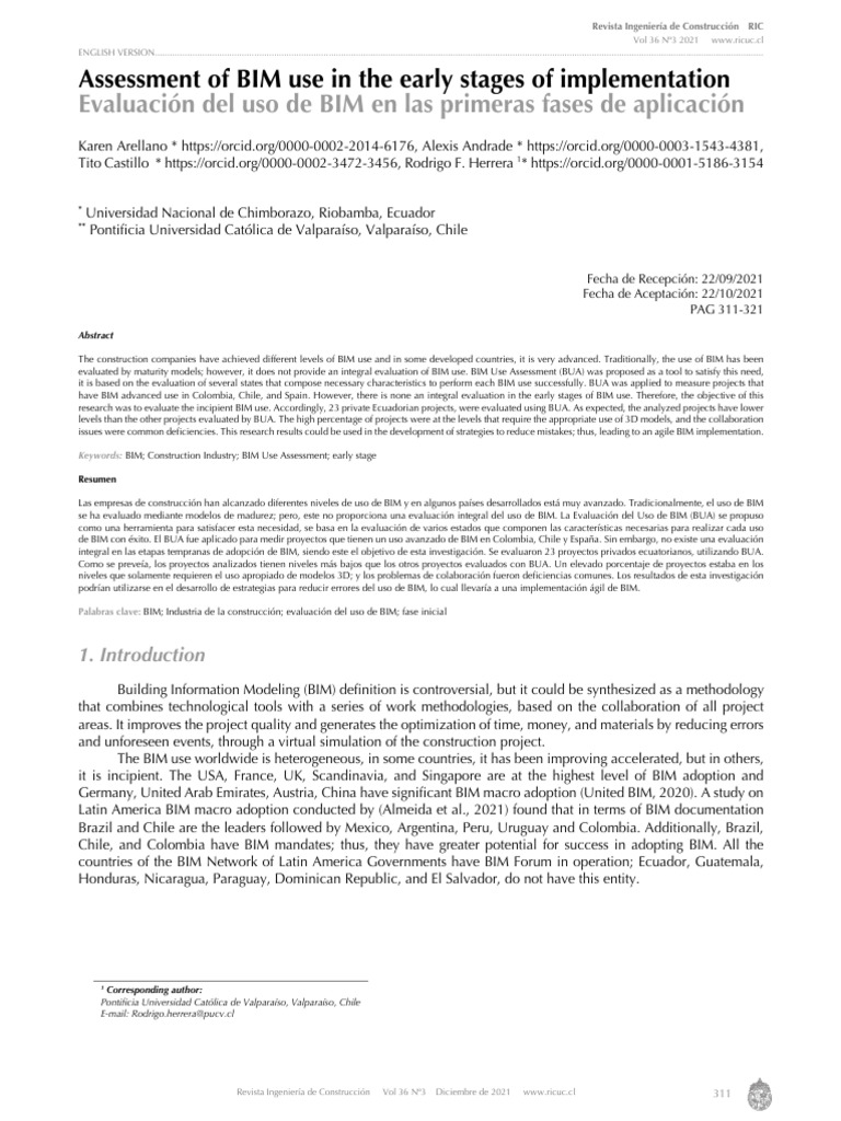 Assessment of BIM Use in The Early Stages of Implementation. | PDF ...