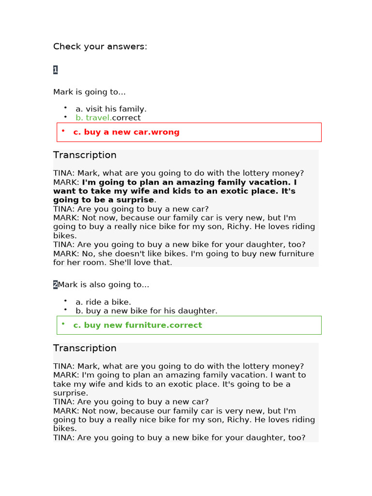 Check Your Answers | PDF