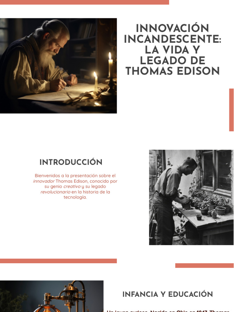 Thomas Edison Exposicion CT Juan Aaron Leonel Santi y Javier | PDF | Thomas Edison | Ciencias ...