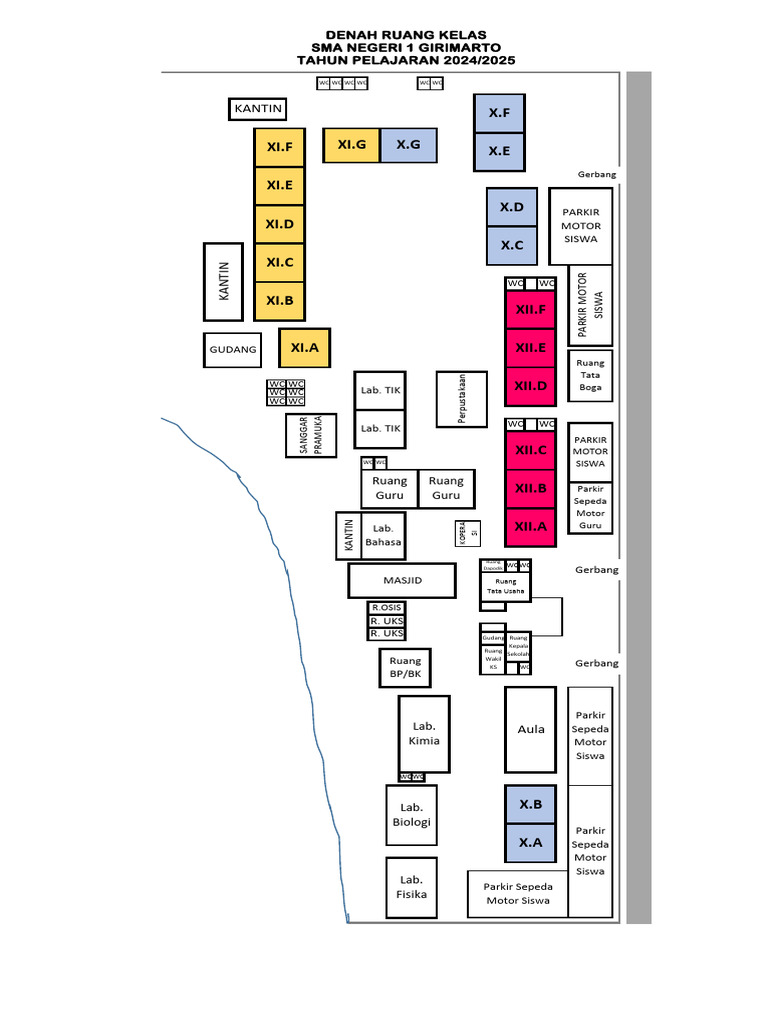 Denah Kelas Tahun Ajaran 2024 2025 | PDF