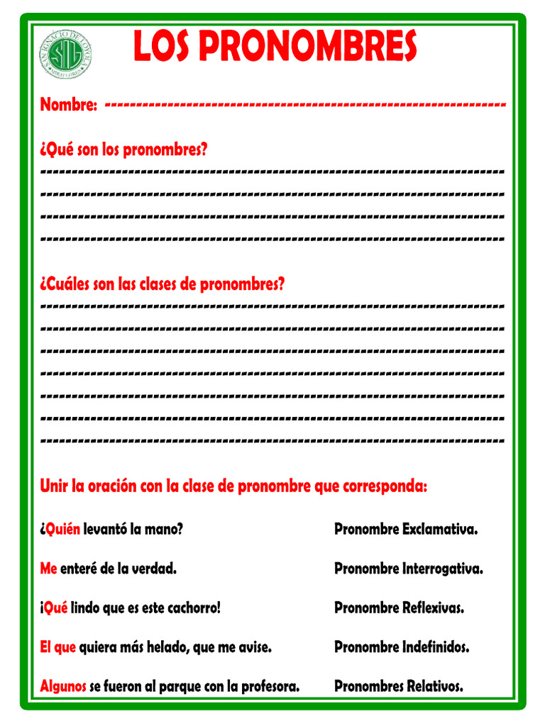 Pronombres Interrogativos y Exclamativos | PDF