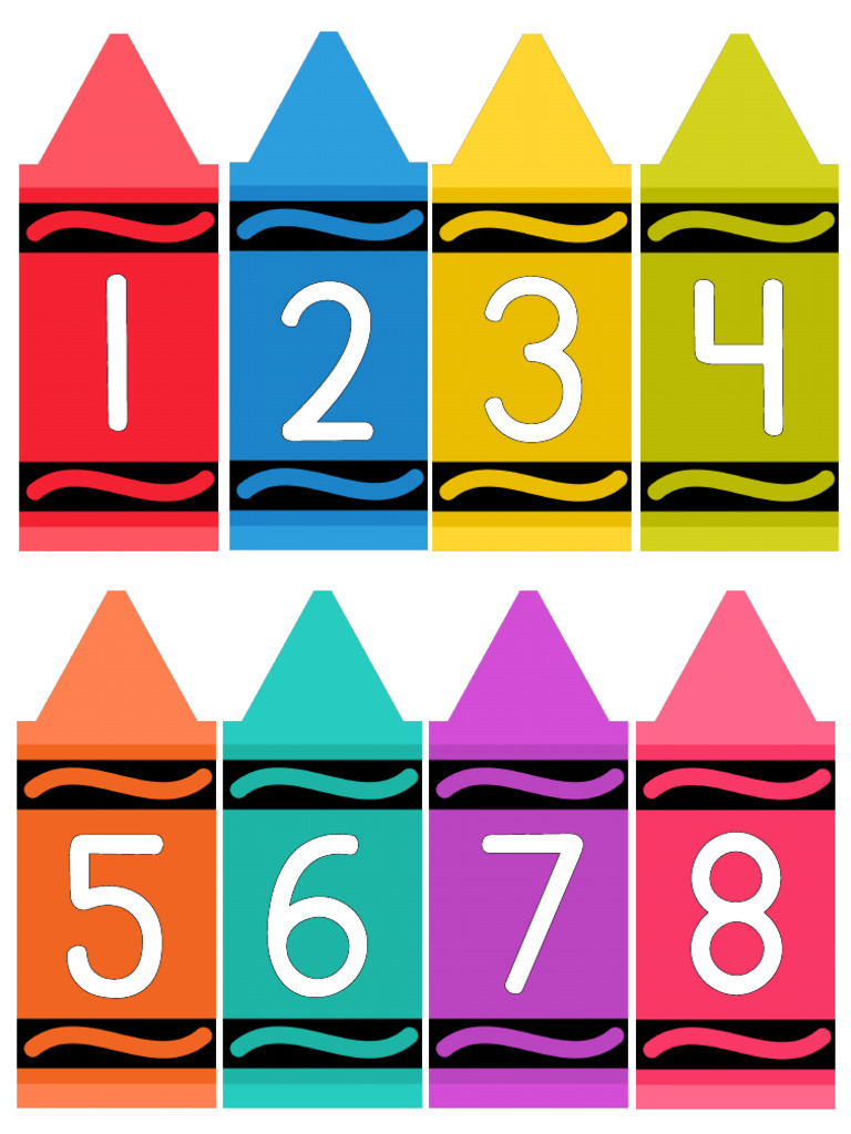 NUMEROS CRAYOLAS 1-100 | PDF