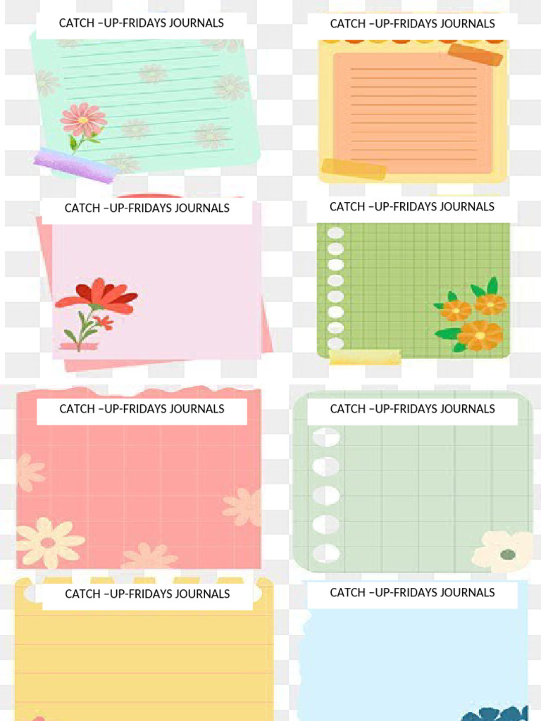 Catch Up Friday Journal Template | PDF