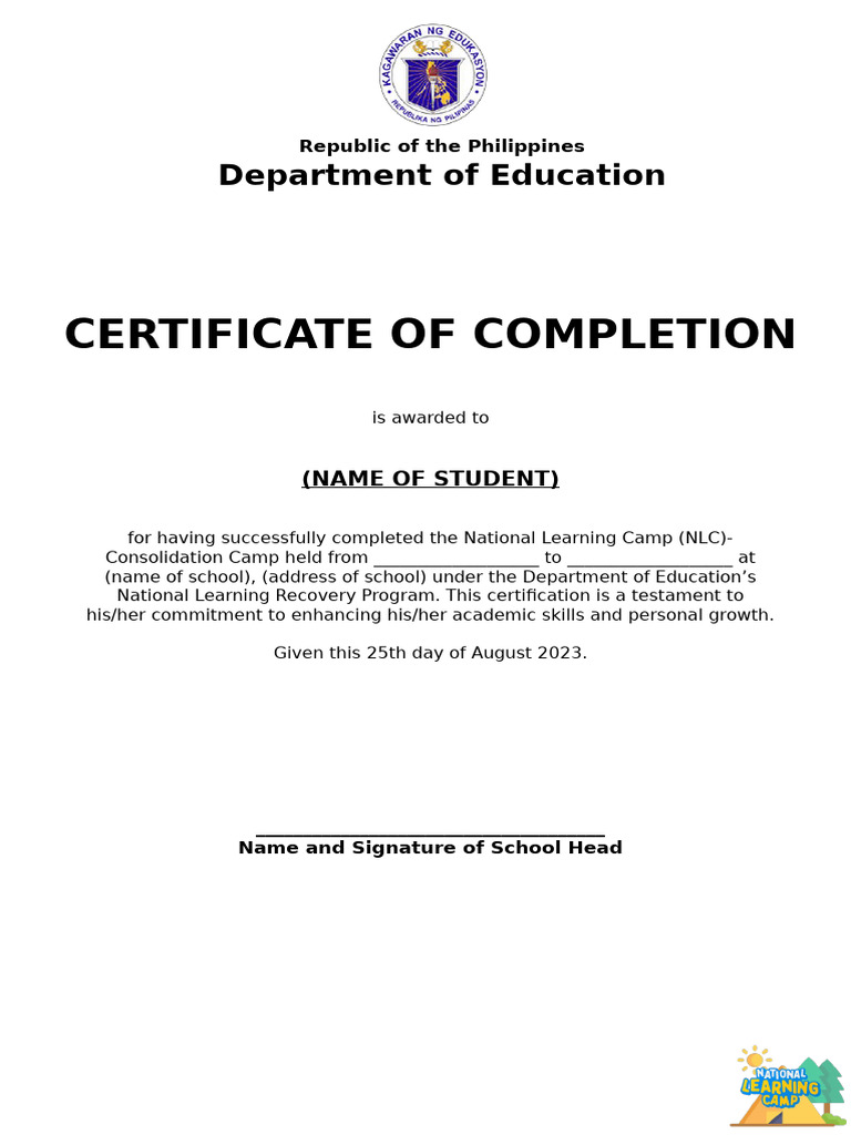 Final Certificate of Completion1 | PDF