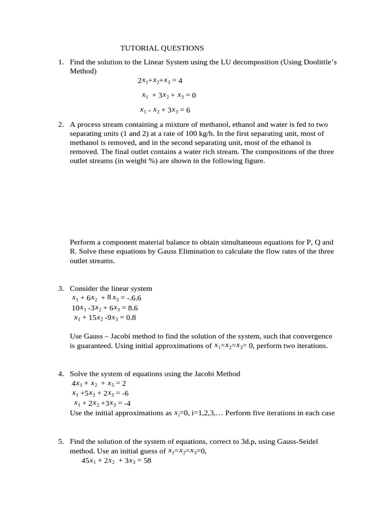 Tutorial Questions | PDF