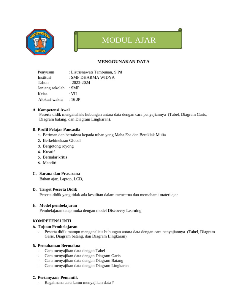 Ma Bab 7 Menggunakan Data | PDF