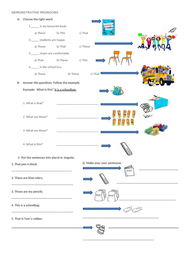 Demonstrative Pronouns 1 | PDF