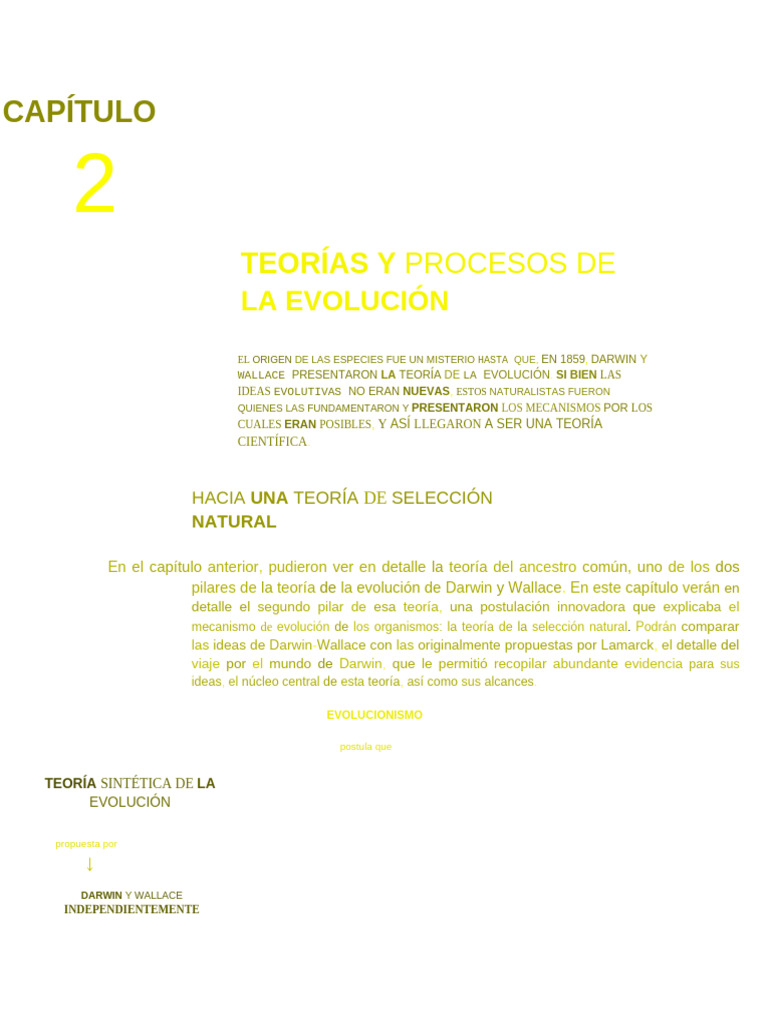 Biología 2 Nodos Cap 2 Teorías de La Evolución | PDF
