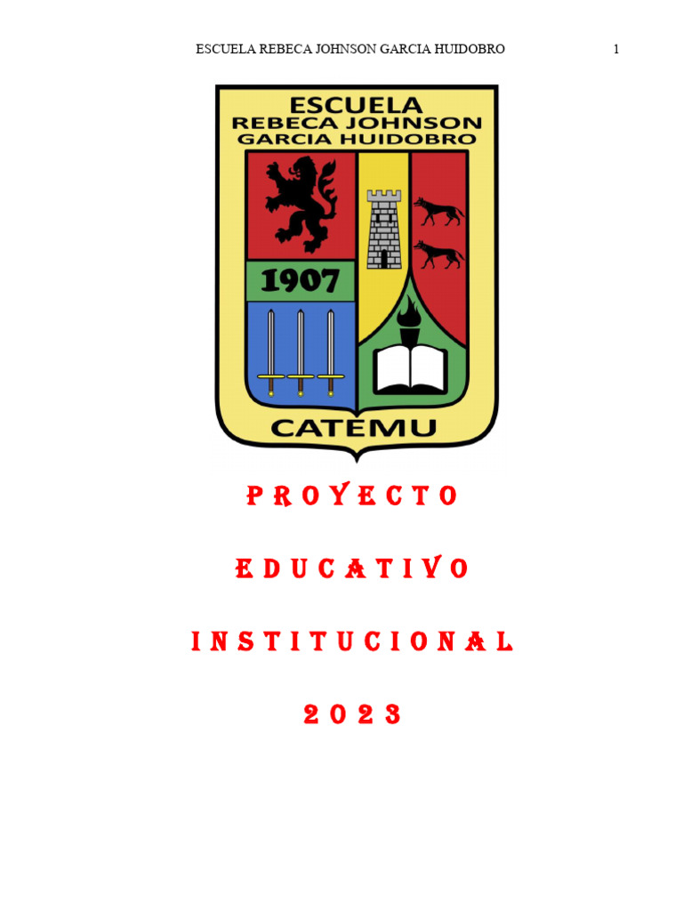 Httpswwwfs Mineduc clarchivosinfoescuelasdocumentos1356ProyectoEducativo1356 PDF | PDF