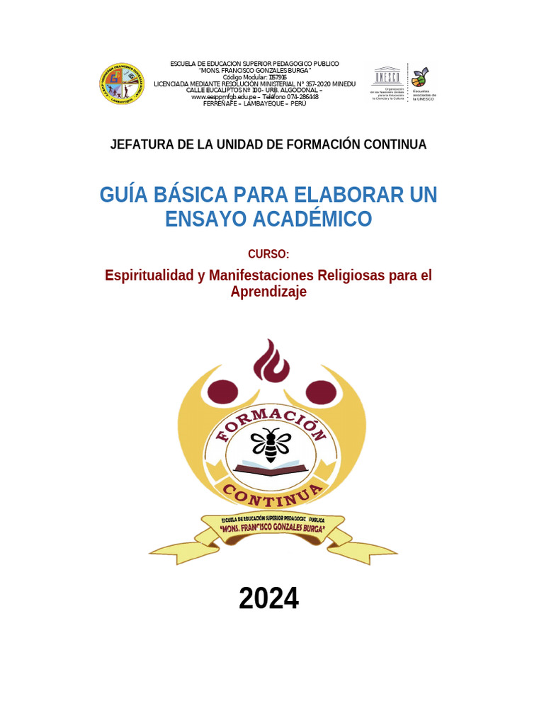 Guía Básica para Elaborar Un Ensayo Académico | PDF | Ensayos | Teoría