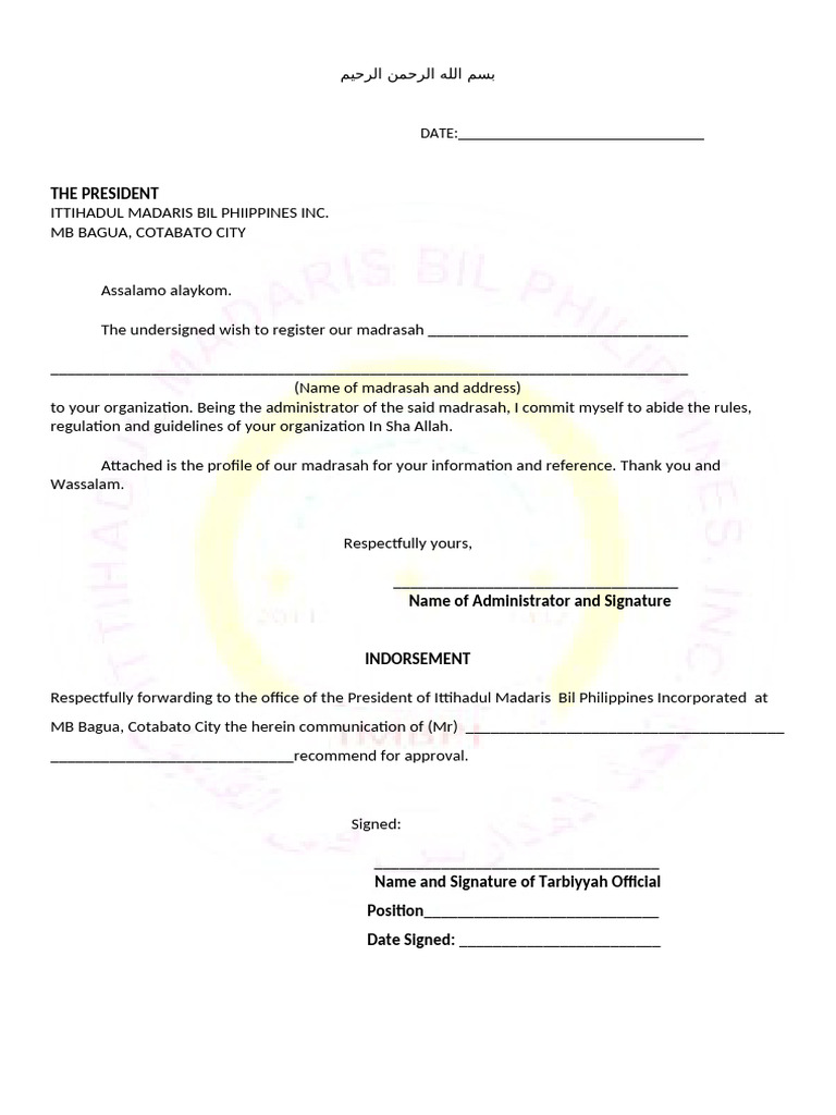 Registration Form-Madrasah. | PDF