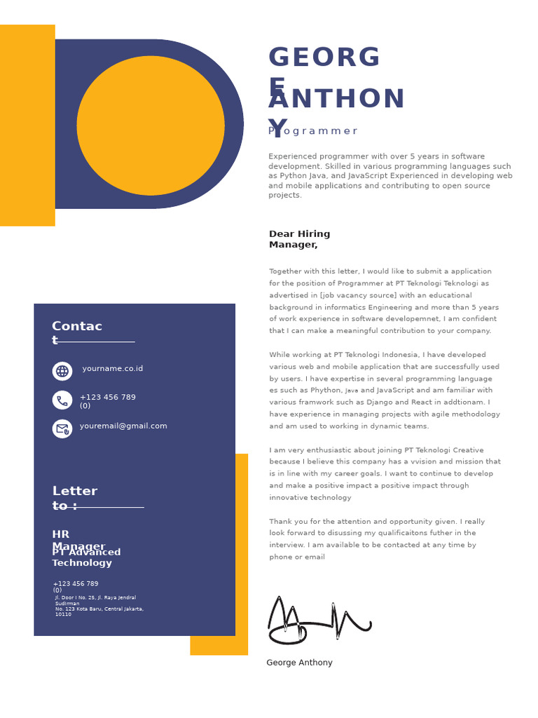 Resume Programmer (V6) - 01 | PDF